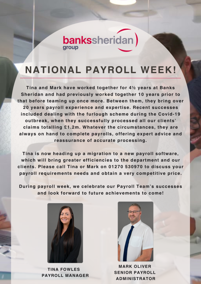 National Payroll Week! - Banks Sheridan Accountants